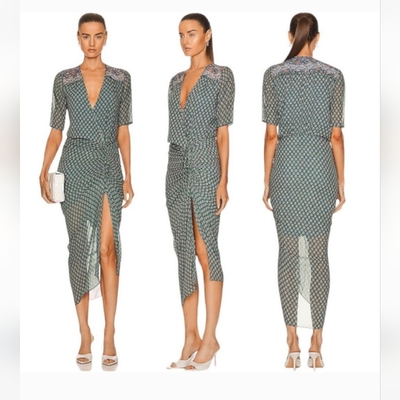 Veronica Beard | Dresses | Nwt Veronica Beard Silk Green Mariposa ...